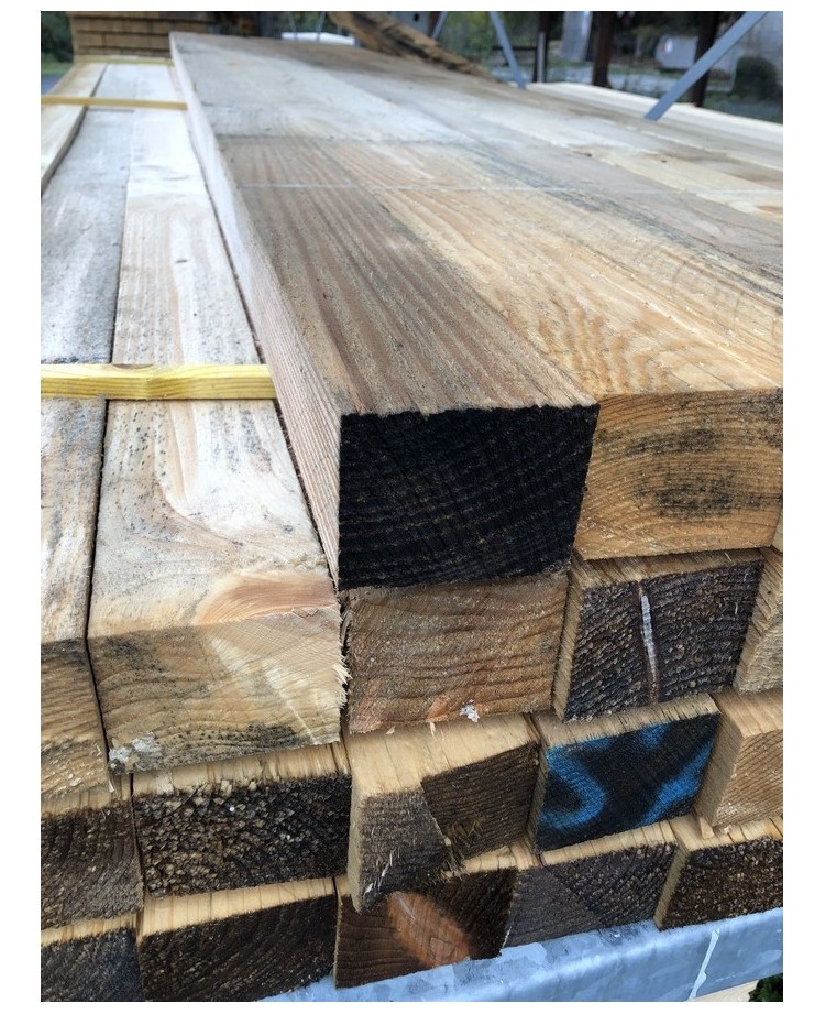 Chevron 75 x 100 brut non traité de 5 m - Bois de qualité