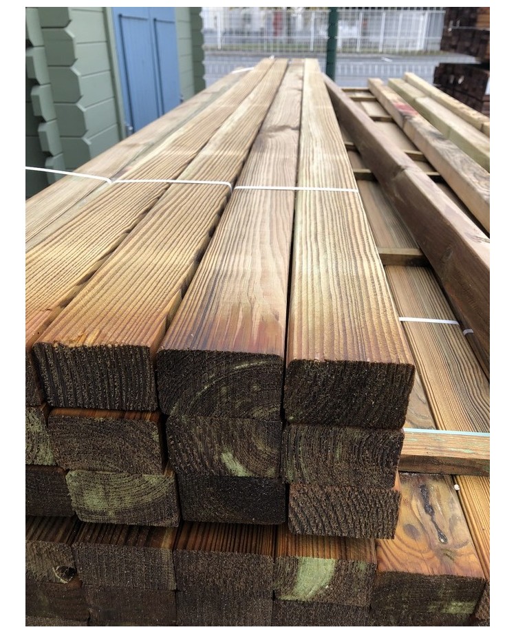 Lambourde rabotée 45 x 70 traitée autoclave classe 4 | La Halle Aux Bois