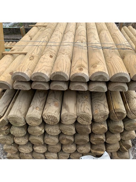 Demi-rondin diam. 100 de 2.00 m traité autoclave vert