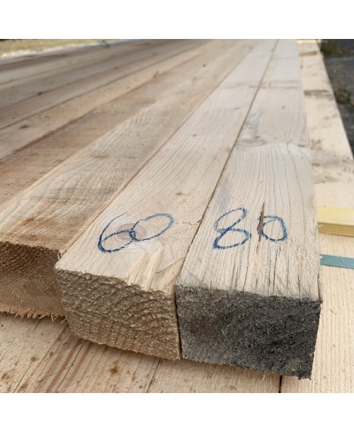 Chevron 60 x 80 brut de 5m - Bois non traité charpente et construction ...